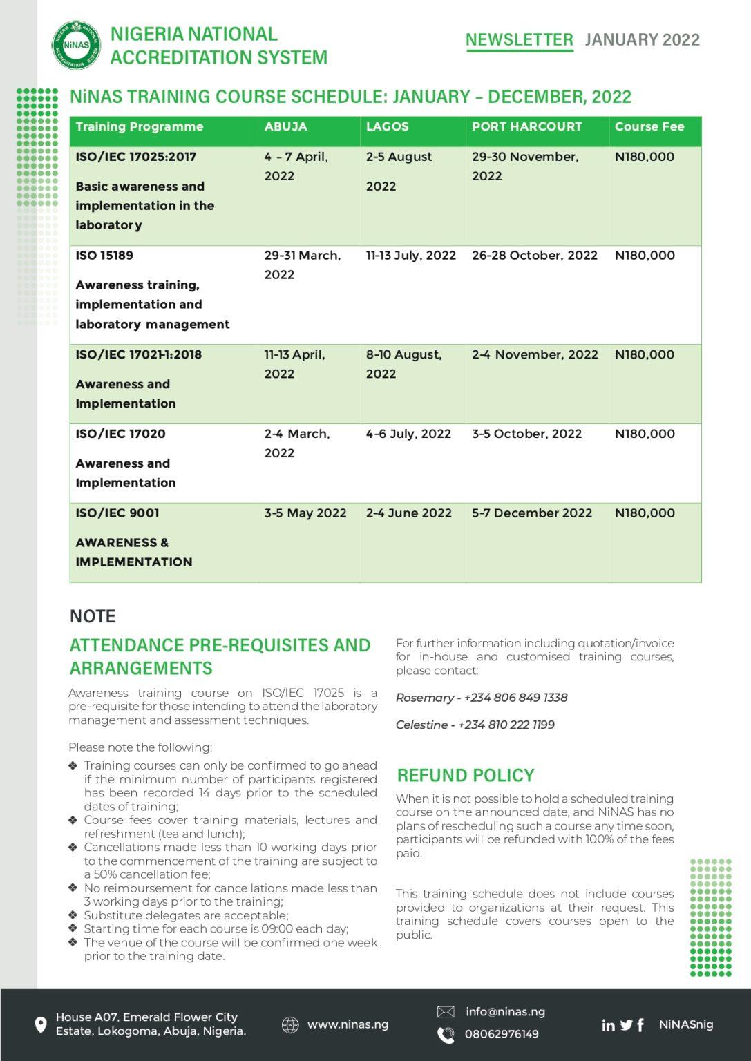 Upcoming Training - NiNAS